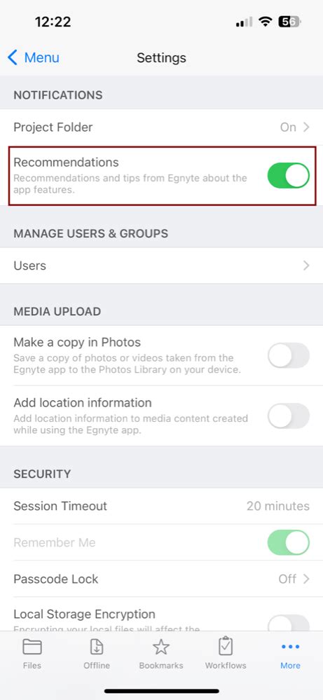 Personalised Action Recommendations For IOS Egnyte