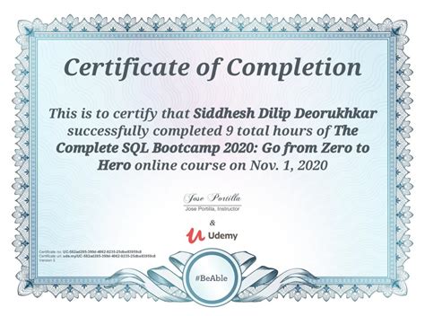 Siddhesh Deorukhkar On Linkedin Udemy Sqldatabase Postgresql Newlearning