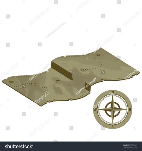 Old Explorer Map Compass Stock Vector Royalty Free 338762063 Shutterstock