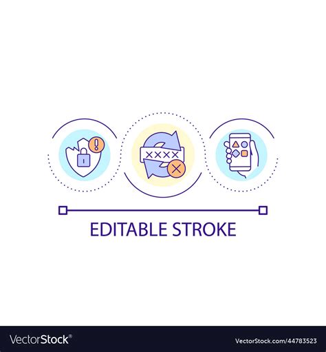 Hacked Password Loop Concept Icon Royalty Free Vector Image