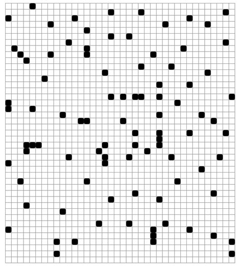 algorithm convert image of point data to a 2d boolean array stack
