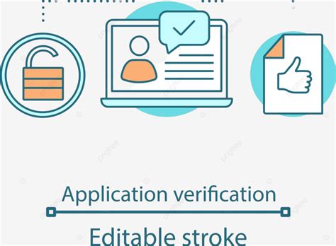 Job Application Verification Concept Icon Verification Application Authorization Vector