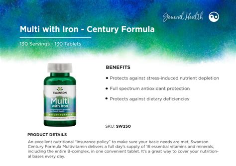 Swanson Premium Multivitamin For Both Men And Women Century Formula Jeevee