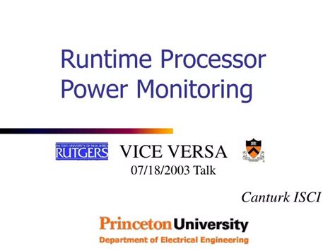 Ppt Runtime Processor Power Monitoring Powerpoint Presentation Free Download Id4736454
