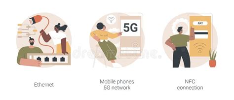 Network Infrastructure Fiber Optics Connections Stock Illustration Illustration Of Fiber
