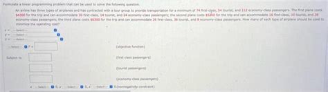 A Formulate A Linear Programming Problem Suppose
