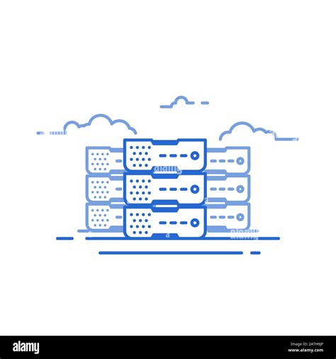 Cloud Server Line Vector Stock Vector Image And Art Alamy