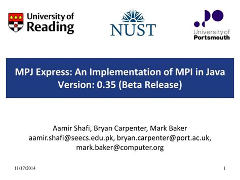 Ppt Mpj Express An Implementation Of Mpi In Java Version 0 35 Beta Release Powerpoint