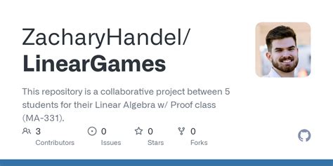 Github Zacharyhandel Lineargames This Repository Is A Collaborative Project Between