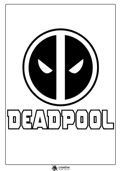 Deadpool Logo Coloring Sheet