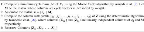 algorithm for minimum homology basis download scientific diagram