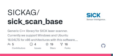 GitHub SICKAG Sick Scan Base Generic C Library For SICK Laser Scanner Currently We Support