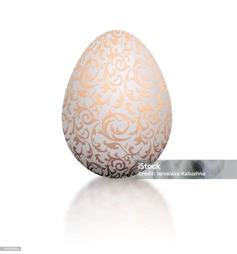 붉은 황금 금속 플로랄 패턴 화이트 자연 색상 현실적인 계란 반사와 흰색 배경에 고립 빈티지 배너 카드 부활절 비즈니스 혜택 개념에 대 한 포스터 0명에 대한 스톡 벡터