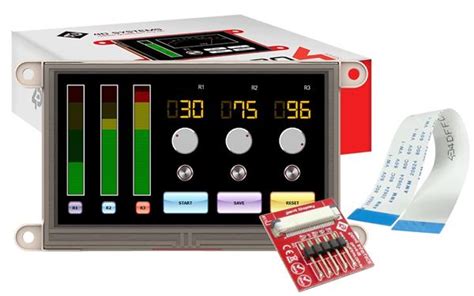 43 Gen4 Lcd Pack For Arduino With Gen4 Ulcd 43dt Sb Arduino Adaptor