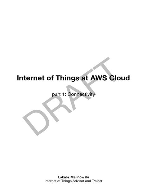 Intro To Iot At Aws Pdf Internet Of Things Gateway Telecommunications