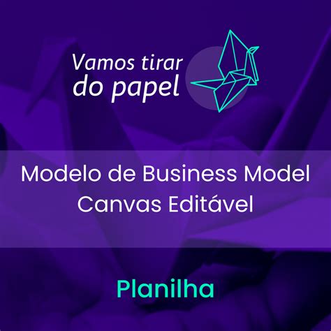 Modelo De Canvas Editável Planilha Atualizada Baixe Agora