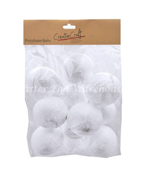 Craft Foam Balls 5cm 10 Pieces Easter Egg Warehouse