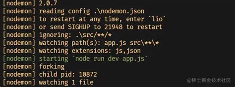 node nodemon 详解nodemon 是一种工具，可在检测到目录中的文件更改时通过自动重新启动节点应用程序来帮助 掘金