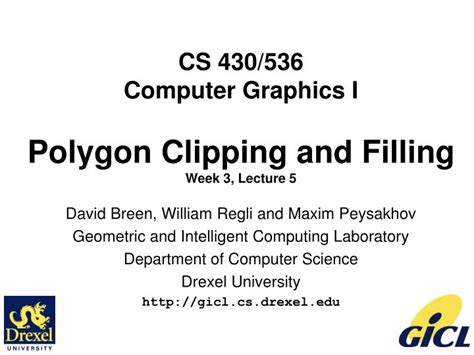 Ppt Cs 430536 Computer Graphics I Polygon Clipping And Filling Week