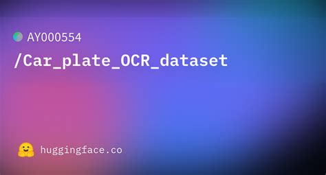 ay000554 car plate ocr dataset · datasets at hugging face