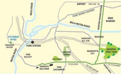 City Corporation Limited Amanora Future Towers Map Hadapsar Pune