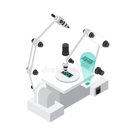 Industrial Robot Isometric Concept Stock Vector Illustration Of Conveyor Icons
