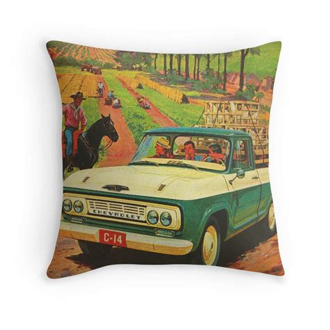 Vintage Chevrolet Pick Up Truck Throw Pillows