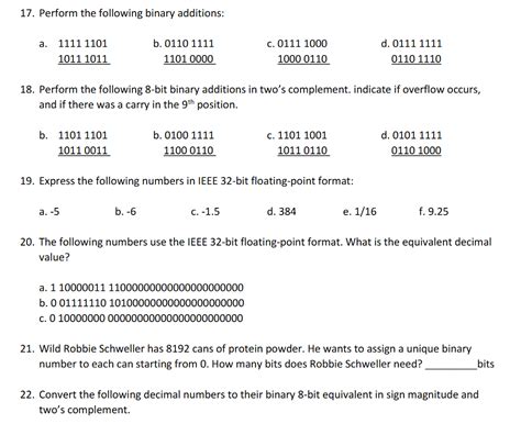 Solved 17. Perform the following binary additions: a. 1111 | Chegg.com