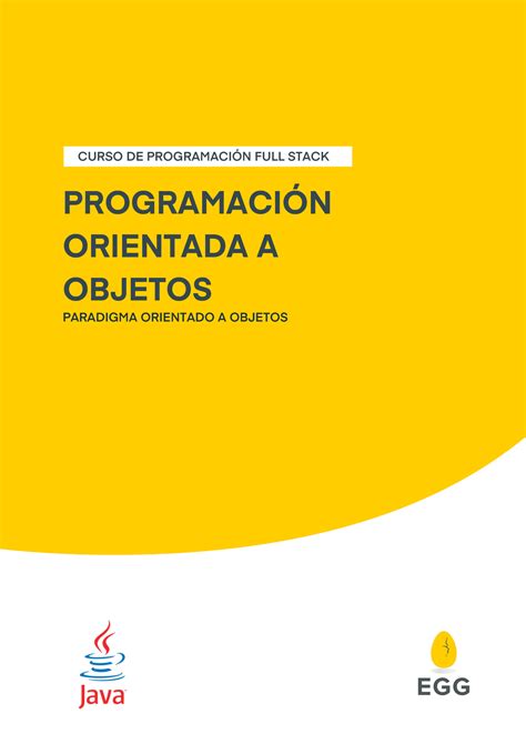 Guía java POO PROGRAMACIÓN ORIENTADA A OBJETOS PARADIGMA ORIENTADO A OBJETOS CURSO DE