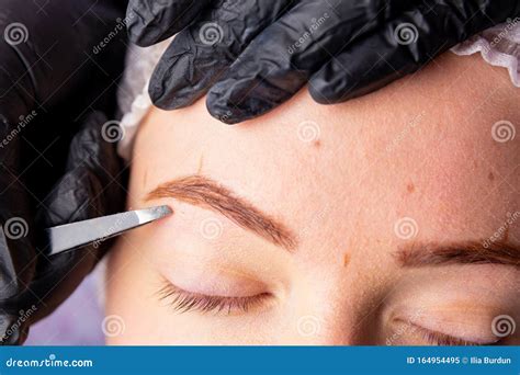 Cosmetic Procedures For The Treatment Of Eyebrows Microblading In The