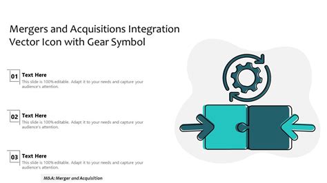 Mergers And Acquisitions Integration Vector Icon With Gear Symbol