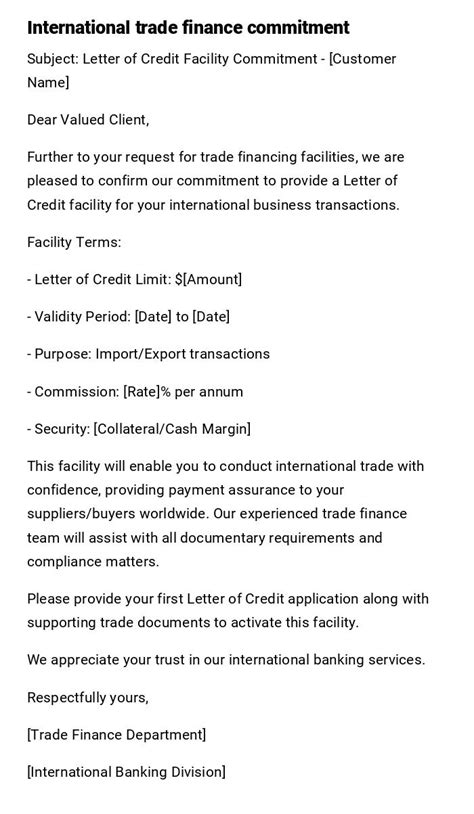 Bank Commitment Letter