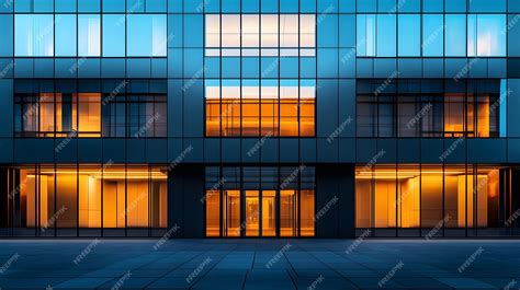 Modern Gray Building Facade Geometric Glass Windows Sleek Architectural Lines Reflective