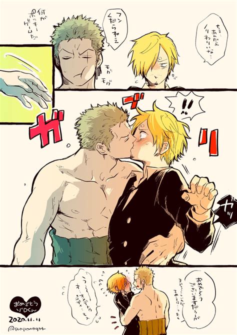 Roronoa Zoro And Sanji One Piece Drawn By Pra Prapon Danbooru