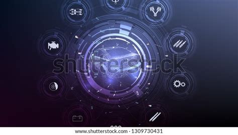 hud ui abstract virtual graphic touch stock vector royalty free
