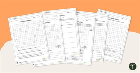 Cartesian Coordinates Worksheets