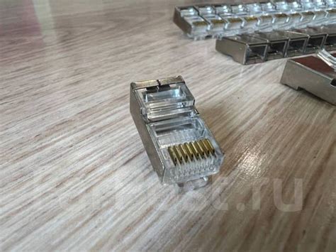 Интернет коннектор разьем Rj45 Rg45 экранированный с заземлением Сетевое и серверное