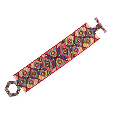 Sherry Geometric Peyote Bracelet Pattern Come Bead With Me