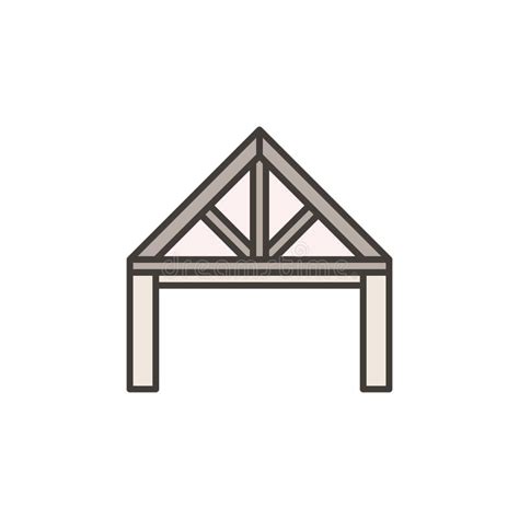 Roof Truss System Vector Concept Colored Icon Stock Illustration Illustration Of House Icon