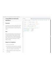Using Different Arithmetic Operators Convert Days Into Years Course Hero