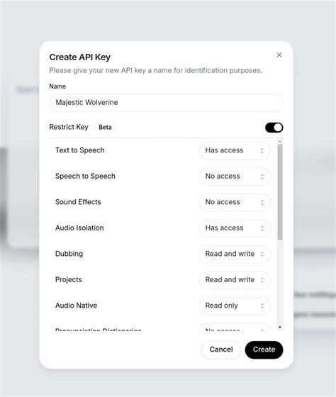Elevenlabs — Api Key Permissions Elevenlabs