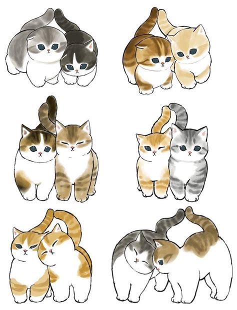 Пин от пользователя ꧁☆darixq☆꧂ на доске бумажные куклы Иллюстрация кошки Стикер арт Милые