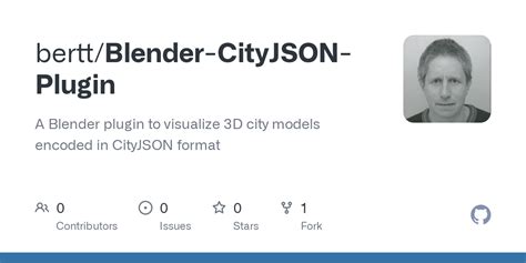 GitHub Bertt Blender CityJSON Plugin A Blender Plugin To Visualize D City Models Encoded In
