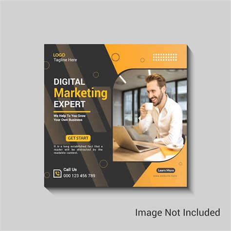 기업 소셜 미디어 포스트 디자인 프리미엄 벡터