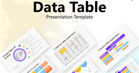 Data Table Infographic Powerpoint Template Incl Infographic And Minimalist Envato