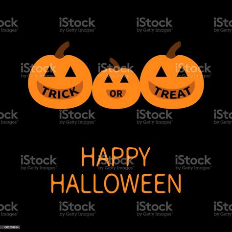 즐거운 할로윈 보내세요 호박 가족입니다 어머니 아버지 아기입니다 간 계 또는 치료 텍스트입니다 재미 있는 소 름 웃는 얼굴 귀여운 만화 캐릭터입니다 인사말 카드입니다 검은