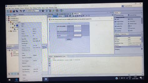Addition Of Two Numbers Using Swing In Netbeans Youtube