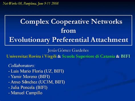 Ppt Complex Cooperative Networks From Evolutionary Preferential Attachment Powerpoint