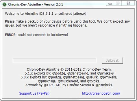 Iphone IOS Untethered Jailbreak Successful After The ERROR Could Not Connect To