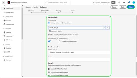 Ui에서 Pendo Source 연결 만들기 Adobe Experience Platform
